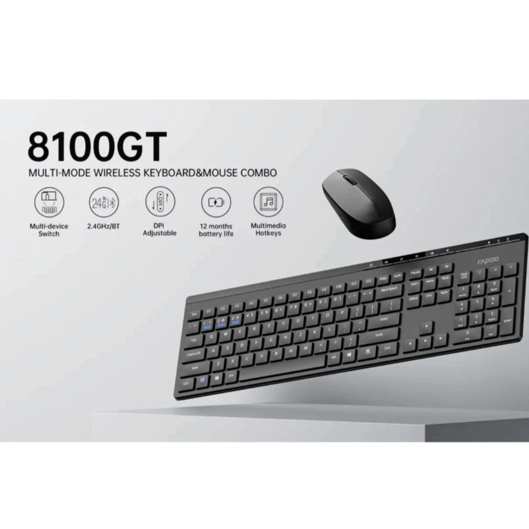 8100GT Multi-mode Wireless Keyboard & Mouse Combo - Senheng